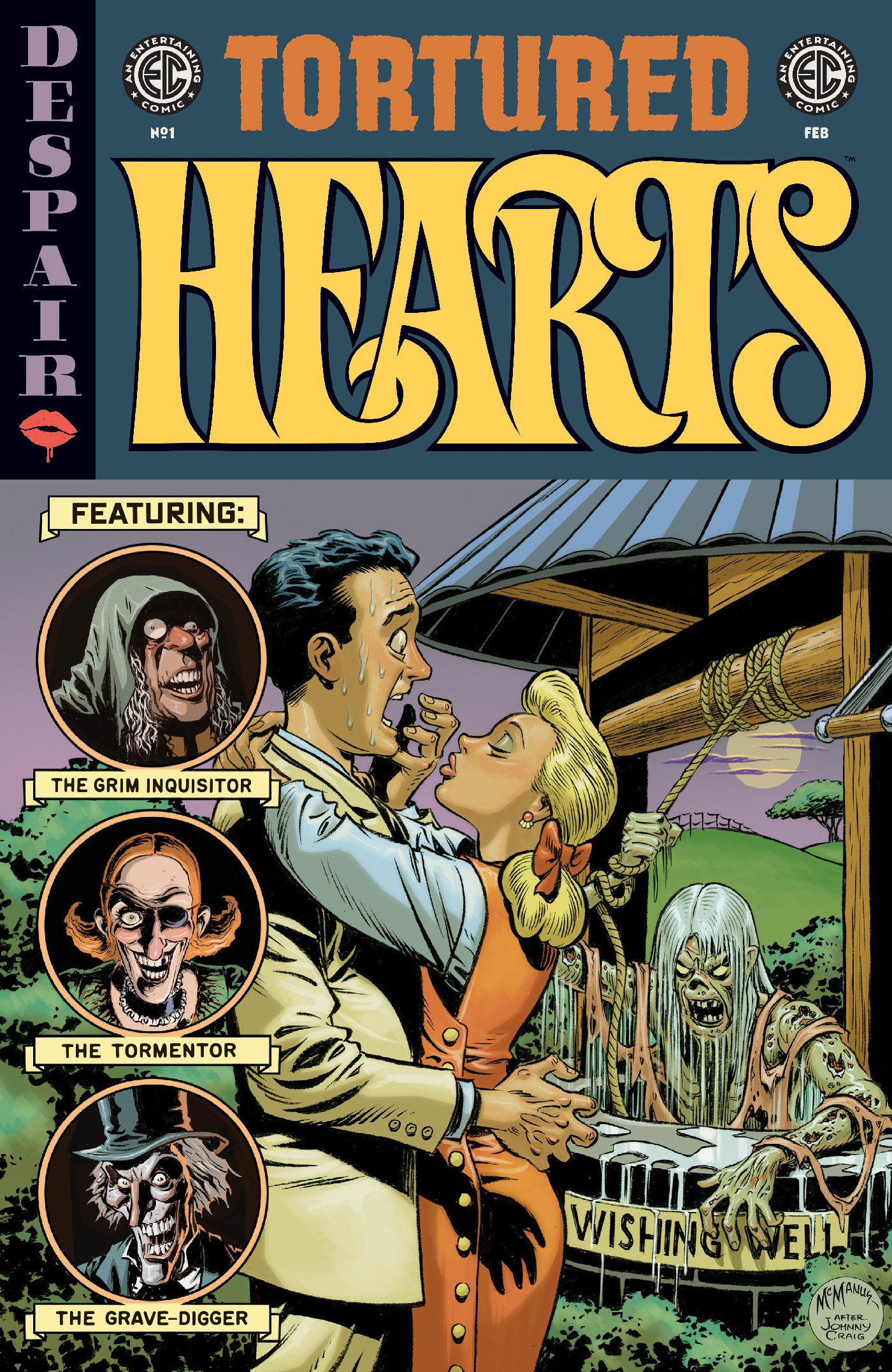EC TORTURED HEARTS #1 (ONE SHOT) CVR D INC 1:10 SHAWN MCMANUS EC HOMAGE ...